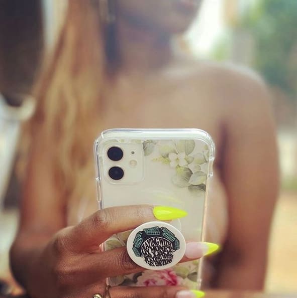 One Messy Bun - Big Perm Phone Socket